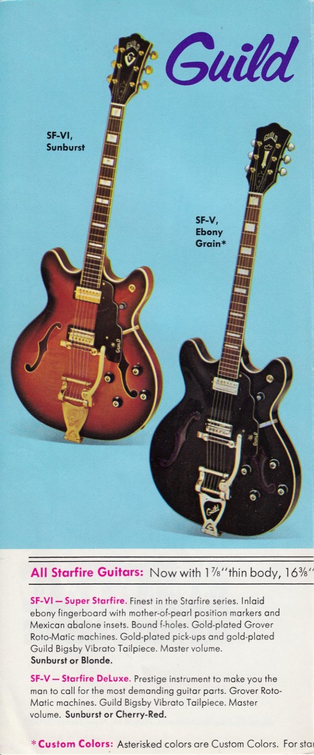 Guild Electric Guitar Catalog - 1970 | GAD's Ramblings